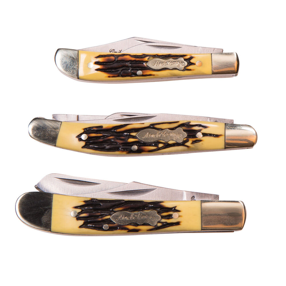 Uncle Henry 2018 Limited Edition Staglon Handle 3-Piece Folding Knife ...