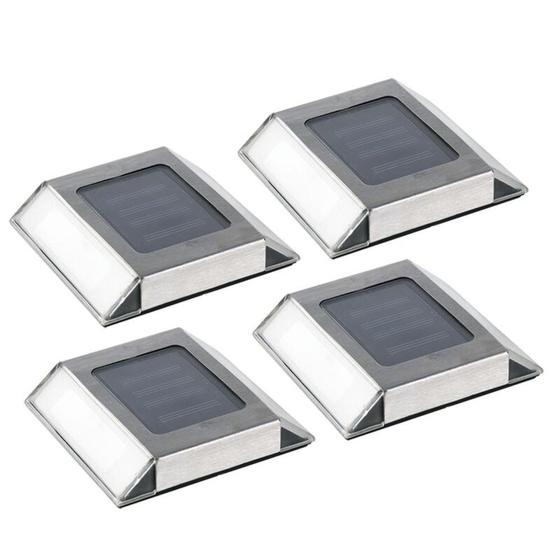 Nature Power Solar Powered Stainless Steel Pathway Light 4-Pack | Overton's