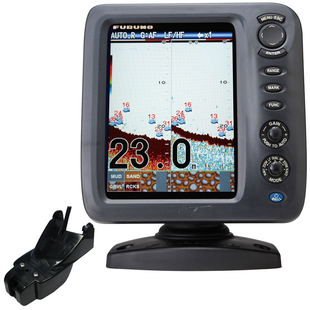 Furuno Fish Finder, Color FCV587 Combo With Transom-Mount Transducer ...