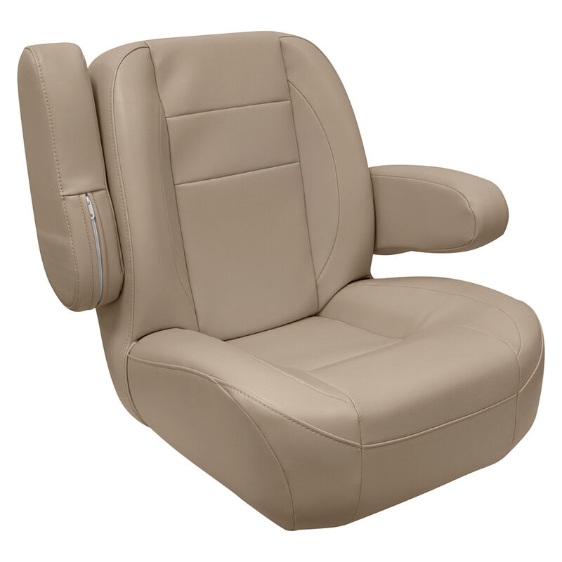 Wise Mid Back Pontoon Helm Seat with Flip-Up Arm Rests | Overton's