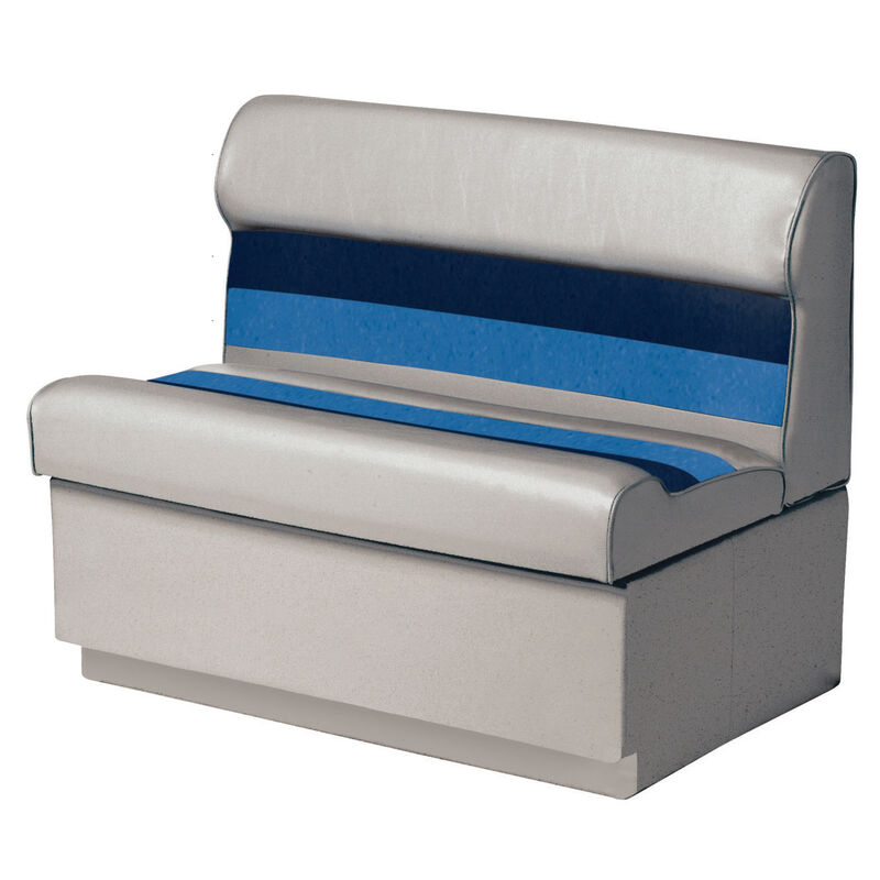 Toonmate Deluxe Pontoon 36" Wide Lounge Seat with Toe Kick Base, Gray | Overton's