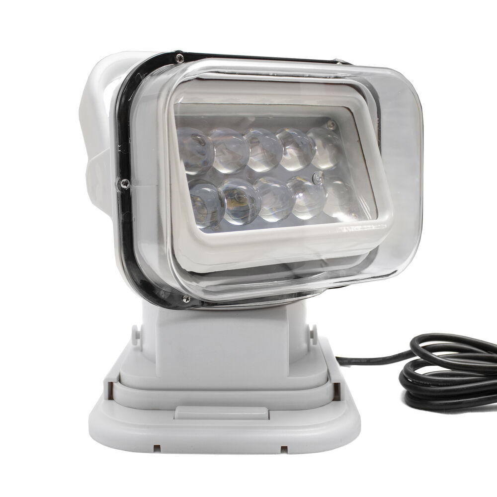 Race Sport Motorized 50W LED Spotlight with Remote, White | Overton's