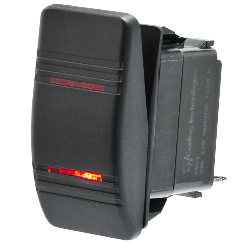 Whitecap Illuminated Contura Rocker Switch, ON-OFF-ON | Overton's