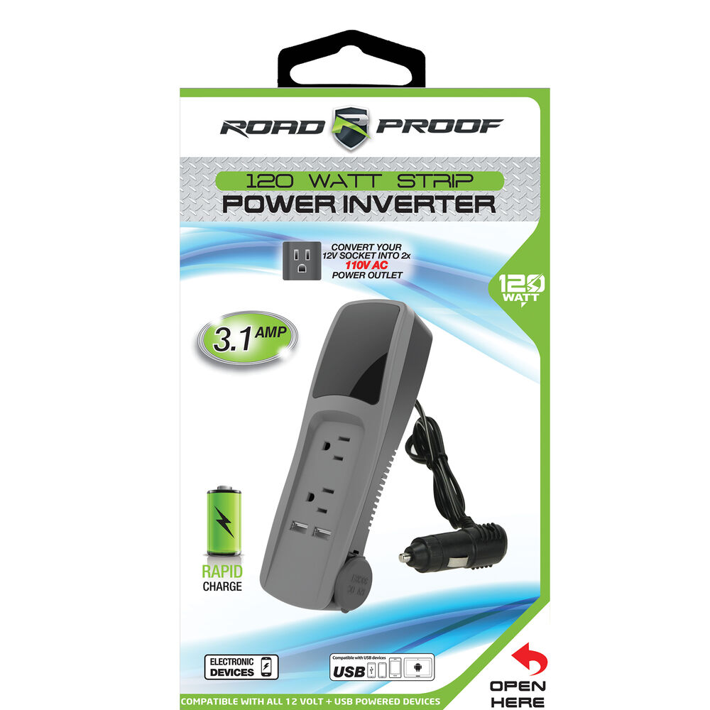 Road Proof 120 Watt Strip Power Inverter | Overton's