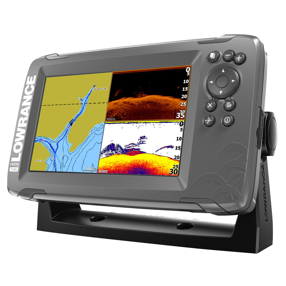 Lowrance HOOK2 7 Fishfinder/Chartplotter w/SplitShot Transducer & US ...