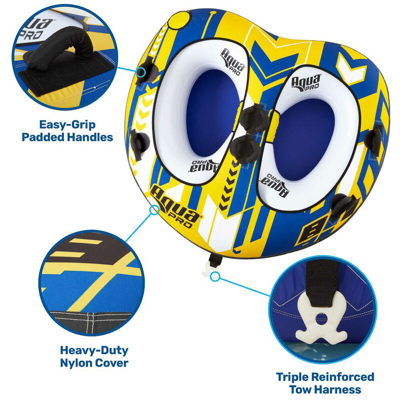 Aqua Pro 2-Rider Sit-In Towable Tube | Overton's