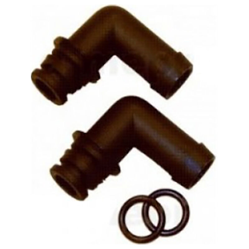 Johnson Pump Marine Fuel Line, 90 Degree Elbow; 1/2 Inch Hose; Black ...