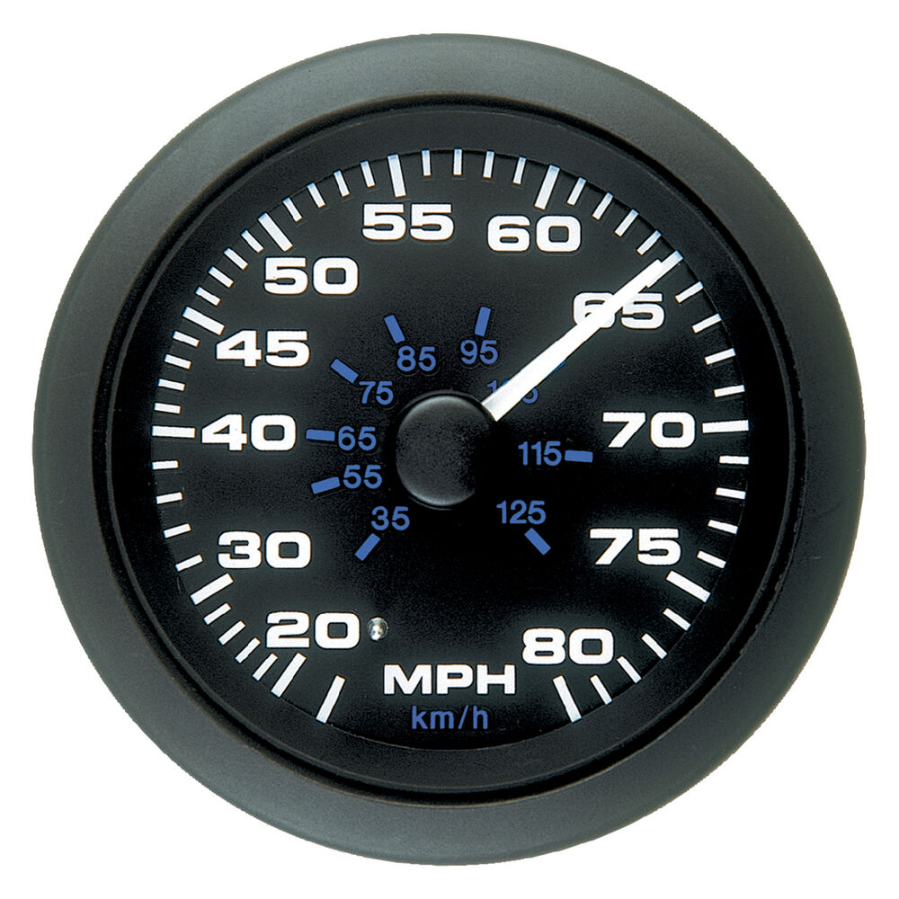 Sierra Black Premier Pro 3" Speedometer, 80 MPH | Overton's