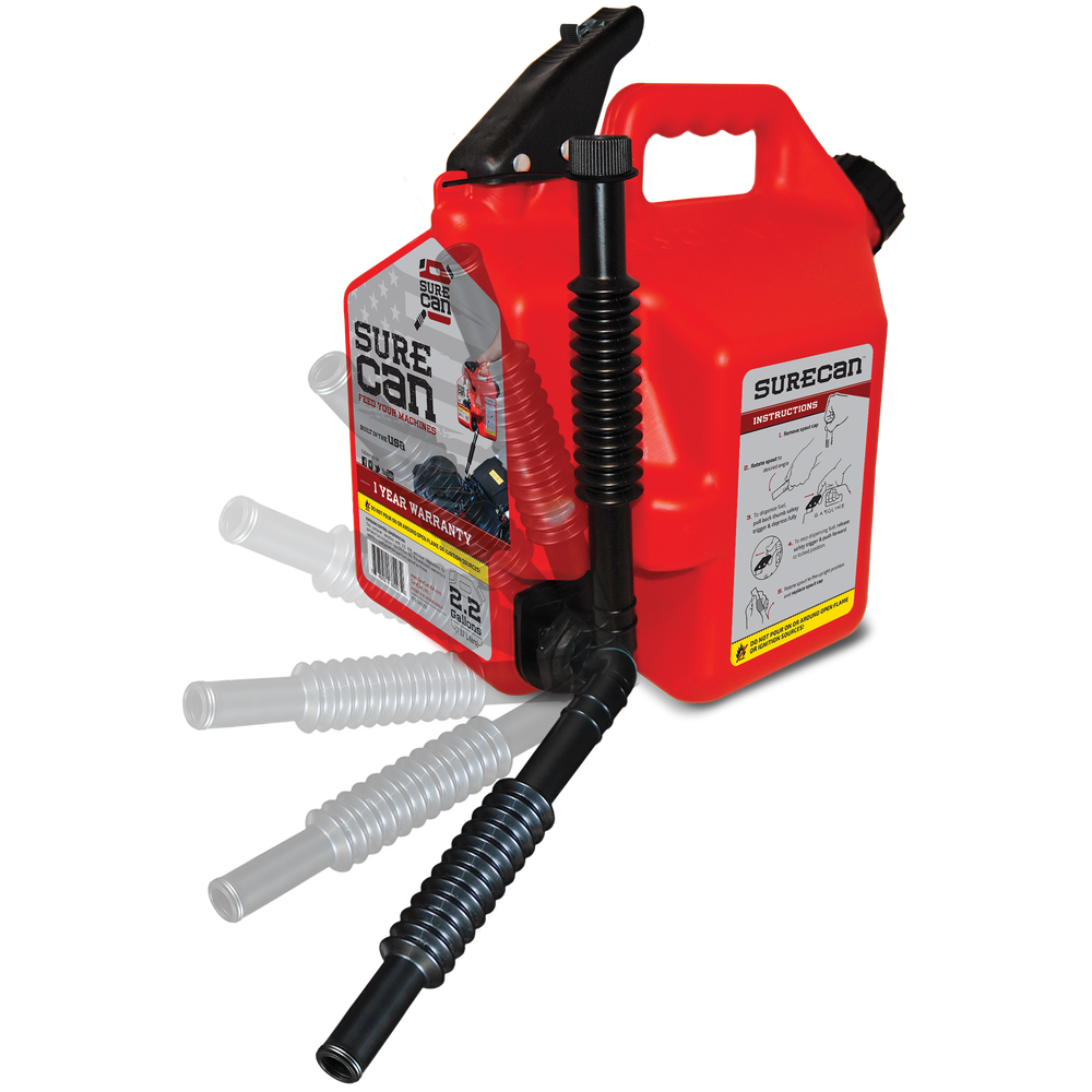 SureCan 2.2-Gallon Portable Plastic Gas Can | Overton's