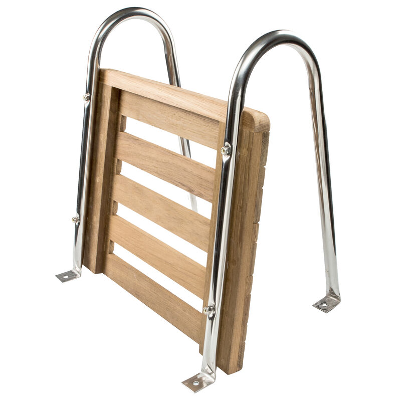 Whitecap Teak Swim Platform With Dual Handrails | Overton's