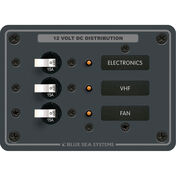 Blue Sea Systems Traditional Metal DC Panel, 3 Positions | Overton's