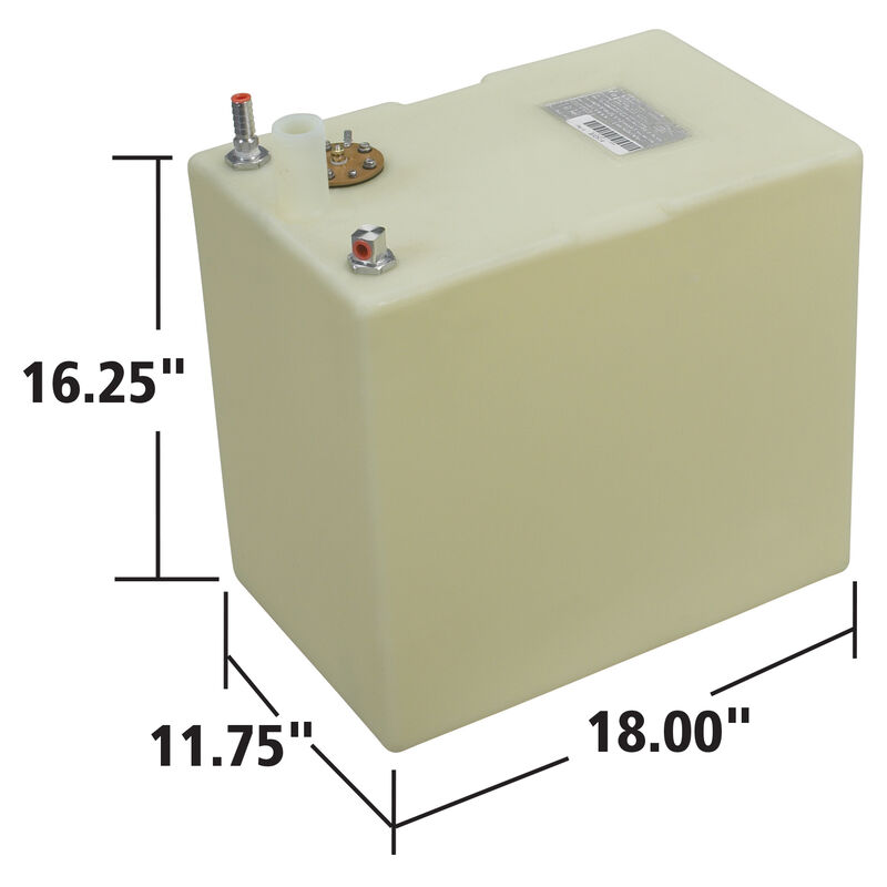 Moeller Marine Fuel Tank, 14 Gal., 11.75"W x 18"L x 16.25"D | Overton's