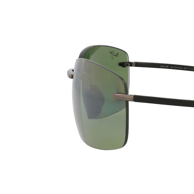 Maui Jim Core Sunglasses, Titanium Shield, Gunmetal/Green