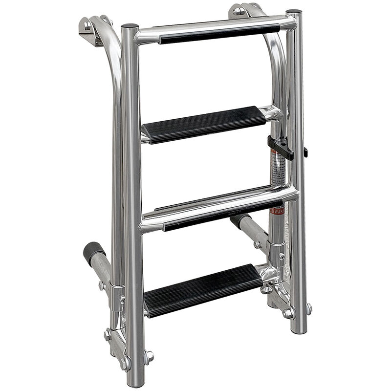 Overton's Transom Mounted 4 Step Stainless Steel Folding Ladder | Overton's