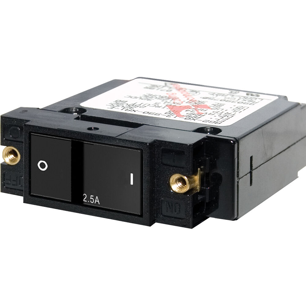Blue Sea Systems A-Series Flat Rocker Switch Circuit Breaker, Single ...