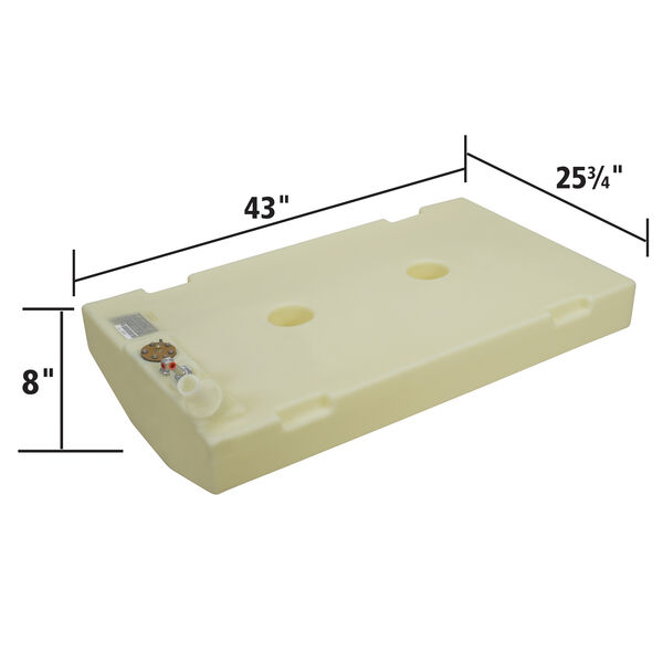Moeller Belly Fuel Tank, 29 gal., 25.75"W x 43"L x 8"D | Overton's