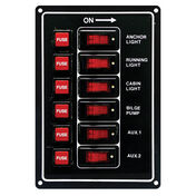 SeaSense 6-Gang Standard Rocker Switch Panel