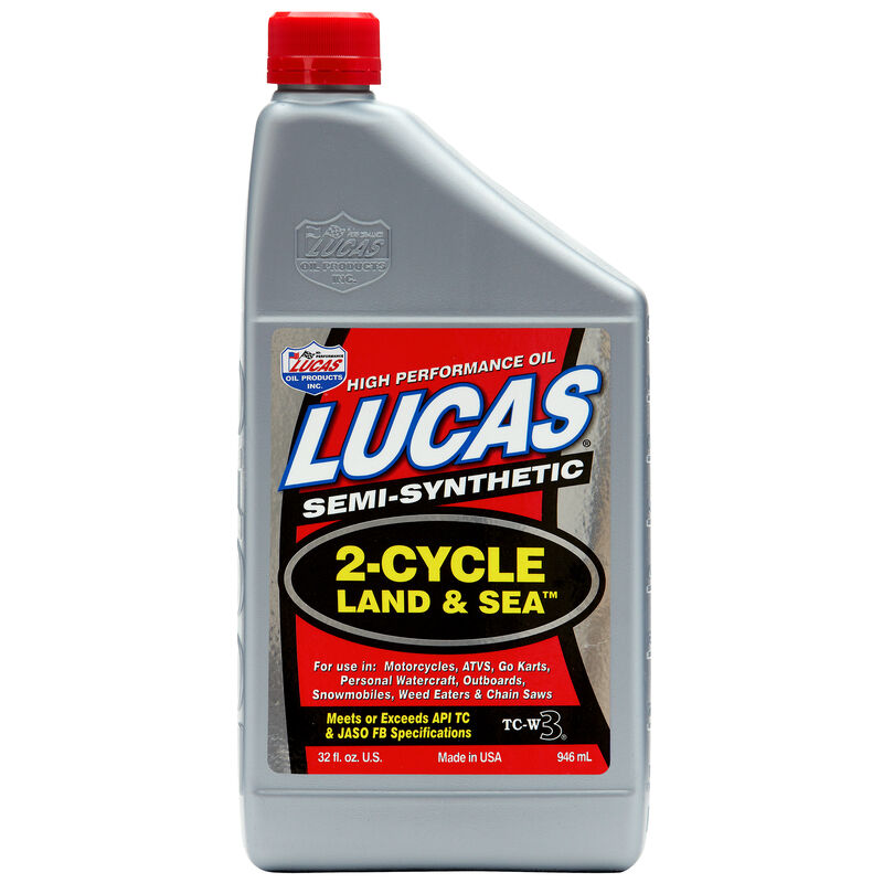Lucas Oil Semi-Synthetic TC-W3 2-Cycle Land And Sea Oil, Quart | Overton's