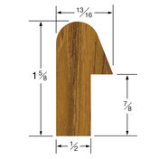 SeaForce Teak Track Rail Molding, 5'L | Overton's