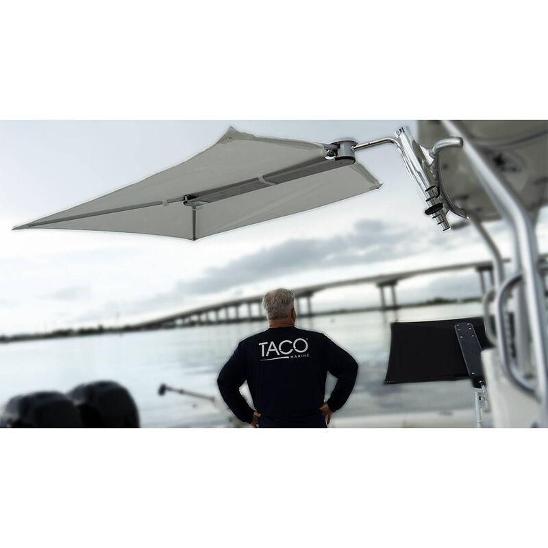 Taco Marine ShadeFin Boat Shade with Fixed Rod Holder Mount | Overton's