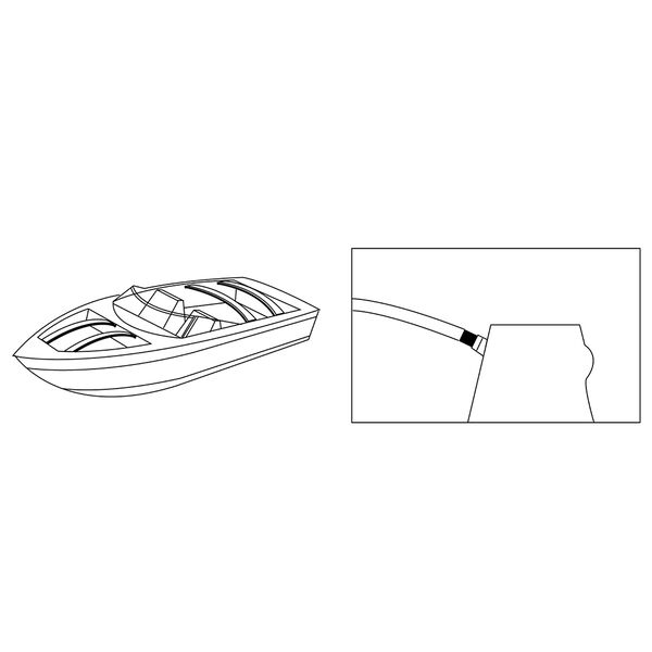 Boat Cover Support Bow Orange Fiberglass 84" x 1-1/4" x 3/16" | Overton's