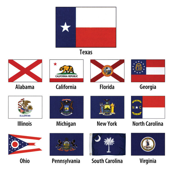 State Flag, 12" x 18" | Overton's