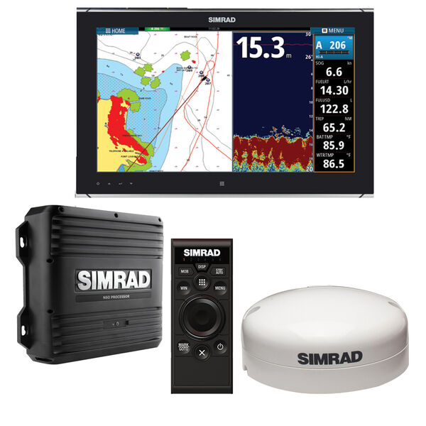 Simrad NSO evo2 Dual 19" Multi-Touch Monitor Bundle with OP50 & GS25 ...