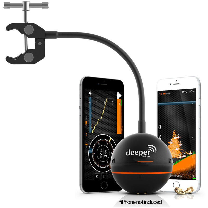 Deeper Smart Portable Fishfinder Bundle With Flexible Arm Mount