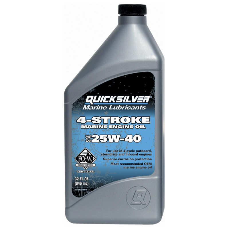 Quicksilver 4-Cycle SAE 25W-40 Sterndrive/Inboard Oil Quart | Overton's