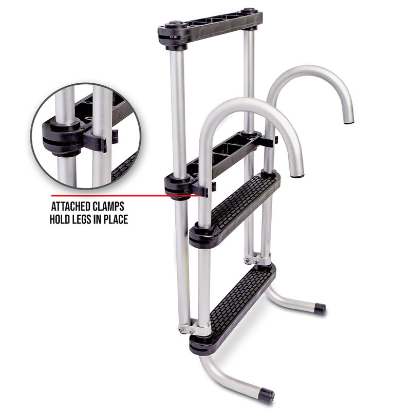 Toonmate Removable Folding Pontoon Ladder 4-Step | Overton's