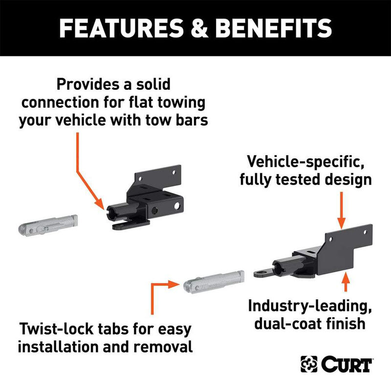 CURT 70150 Custom Tow Bar Base Plate, Select Ford F-150