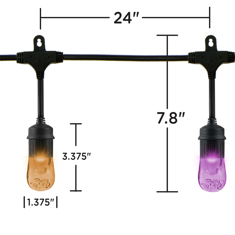 Enbrighten Seasons LED Color-Changing Cafe String Lights, 24' | Overton's