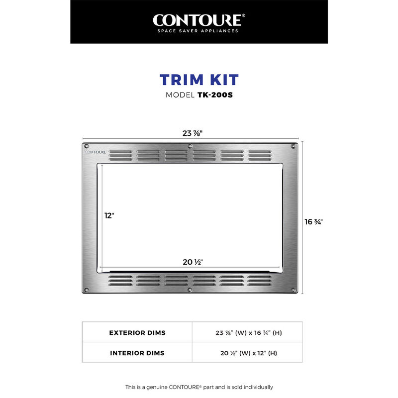 Contoure Stainless Steel Trim Kit for Air Fry Microwave