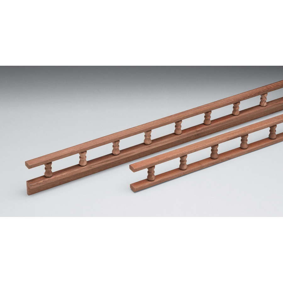 SeaForce Teak Standard Pin Rail, 5'L x 3-9/16"H x 7/8"D | Overton's