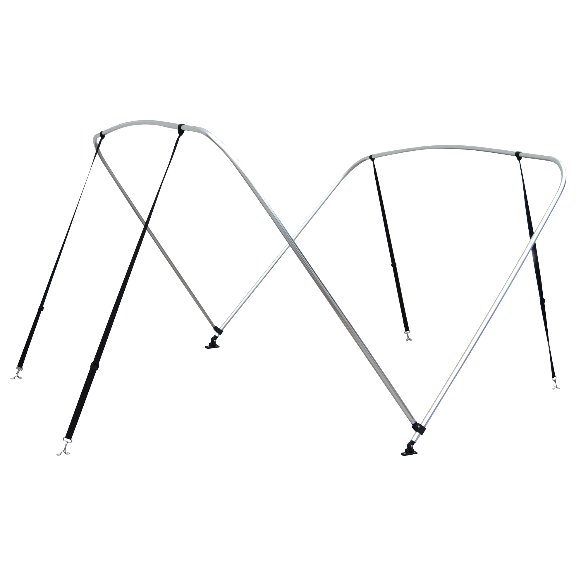 Shademate Bimini Top 2-Bow Aluminum Frame Only, 5'6"L x 42"H, 47"-53 ...