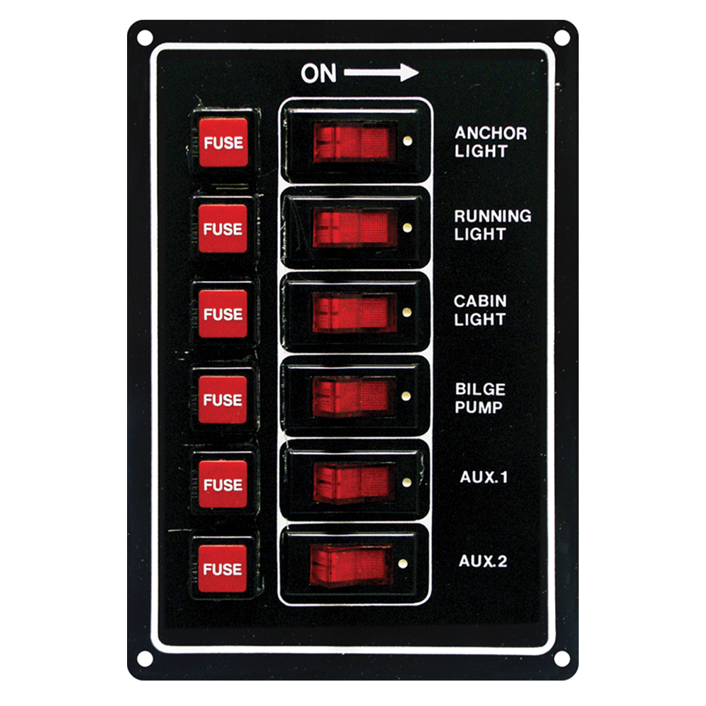 SeaSense 6-Gang Standard Rocker Switch Panel | Overton's