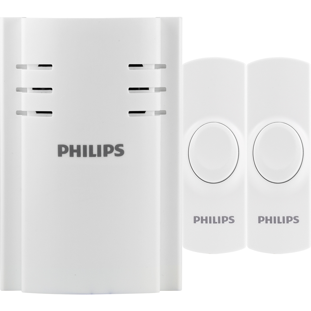 Philips Plug-In 8-Melody Doorbell Kit with 2 Push Buttons | Overton's