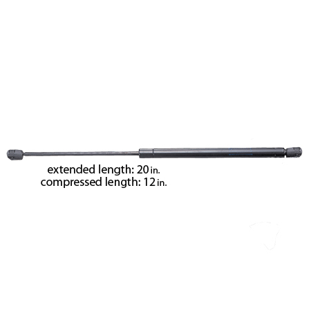 Black Powder-Coated Gas Lift Springs - 20"L extended, withstands 60 lbs ...