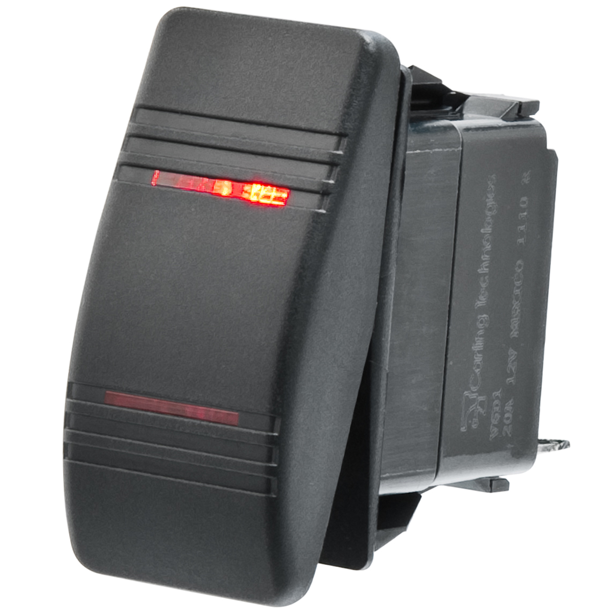 Whitecap Illuminated Contura Rocker Switch, ON-OFF-ON | Overton's